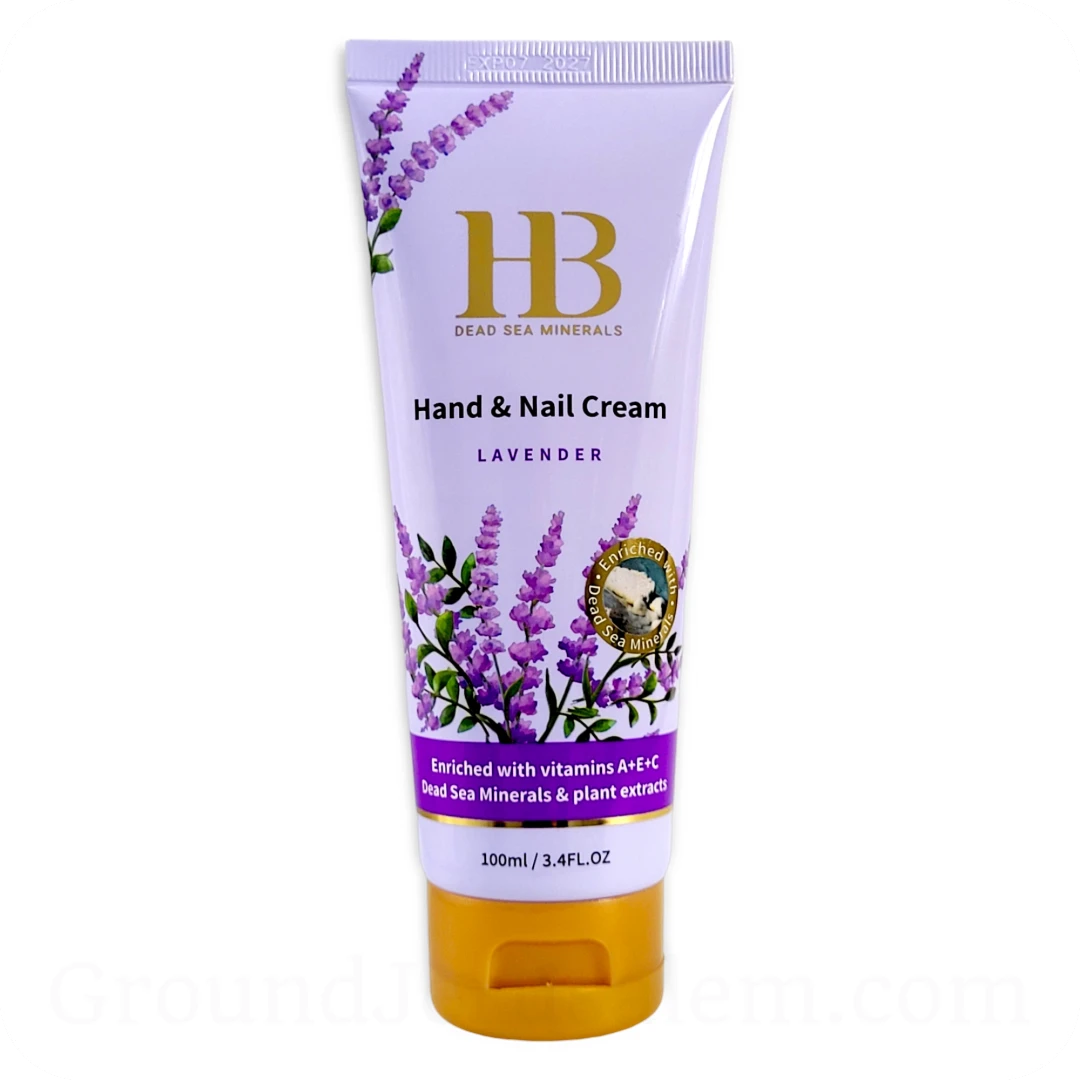 Hand & Nail Cream Lavender with Dead Sea Minerals 100ml / 3.4 Fl.OZ ...