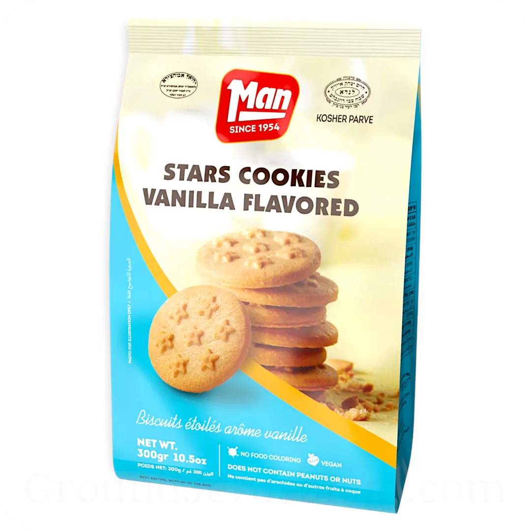 Vanilla Stars Cookies 300g / 10.5 oz — Made in Israel – GroundJerusalem ...