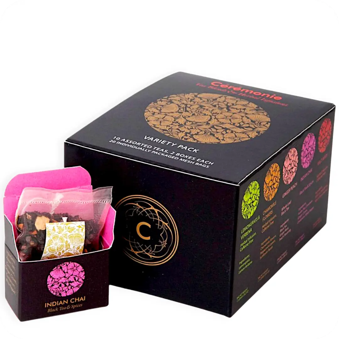 Variety Pack of 10 Tea Blends & Herbal Infusions – 20 Mesh Sachets by ...